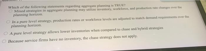 Solved Which of the following statements regarding aggregate | Chegg.com