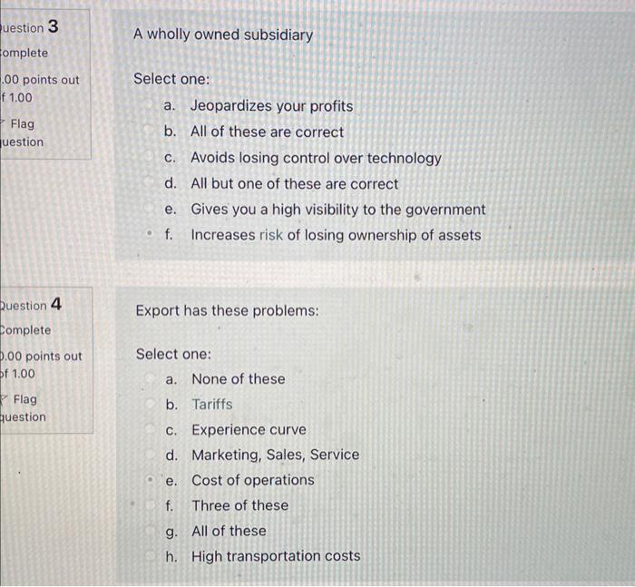 A wholly owned subsidiary | Chegg.com