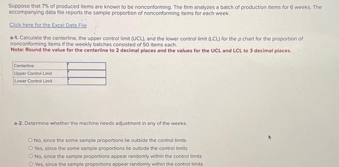 Solved Suppose that 7% of produced items are known to be | Chegg.com