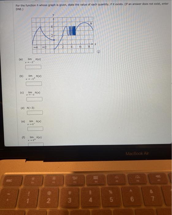Solved For the function h whose graph is given, state the | Chegg.com