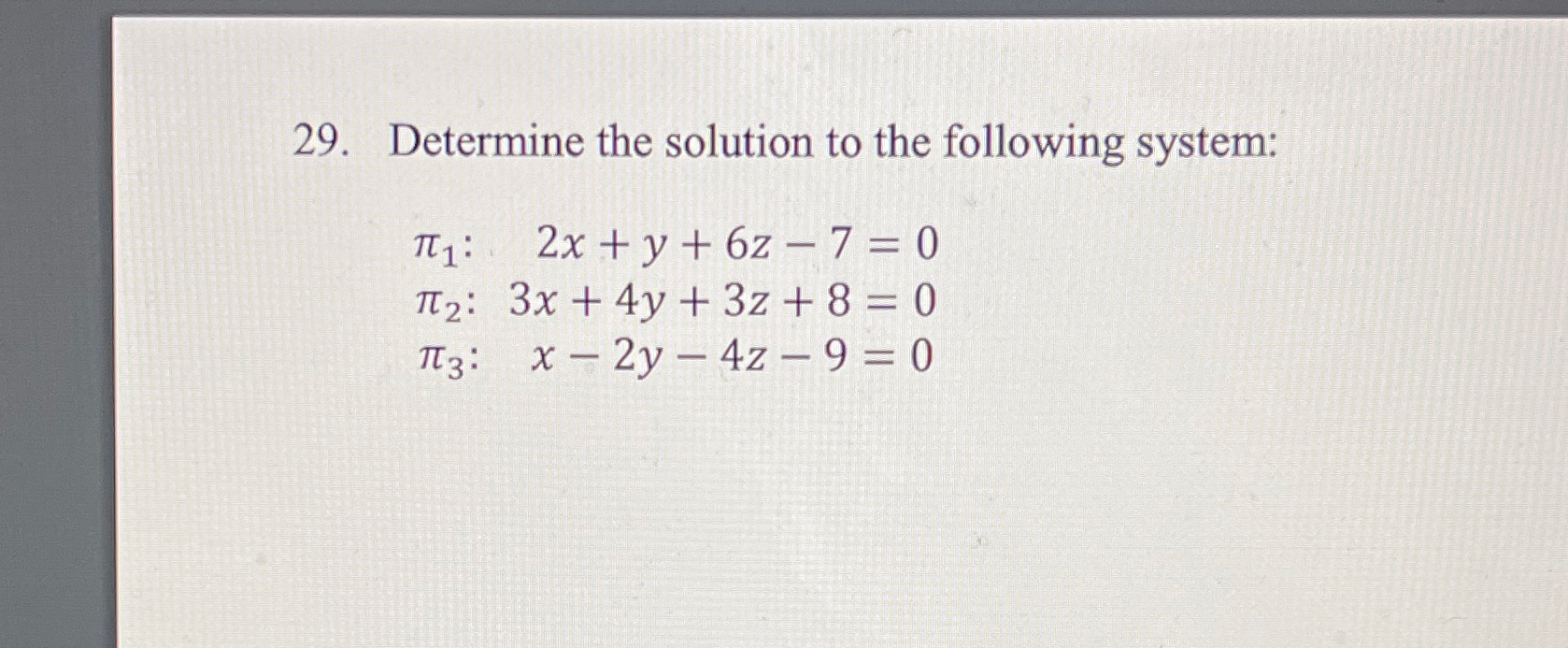 Solved Determine the solution to the following | Chegg.com
