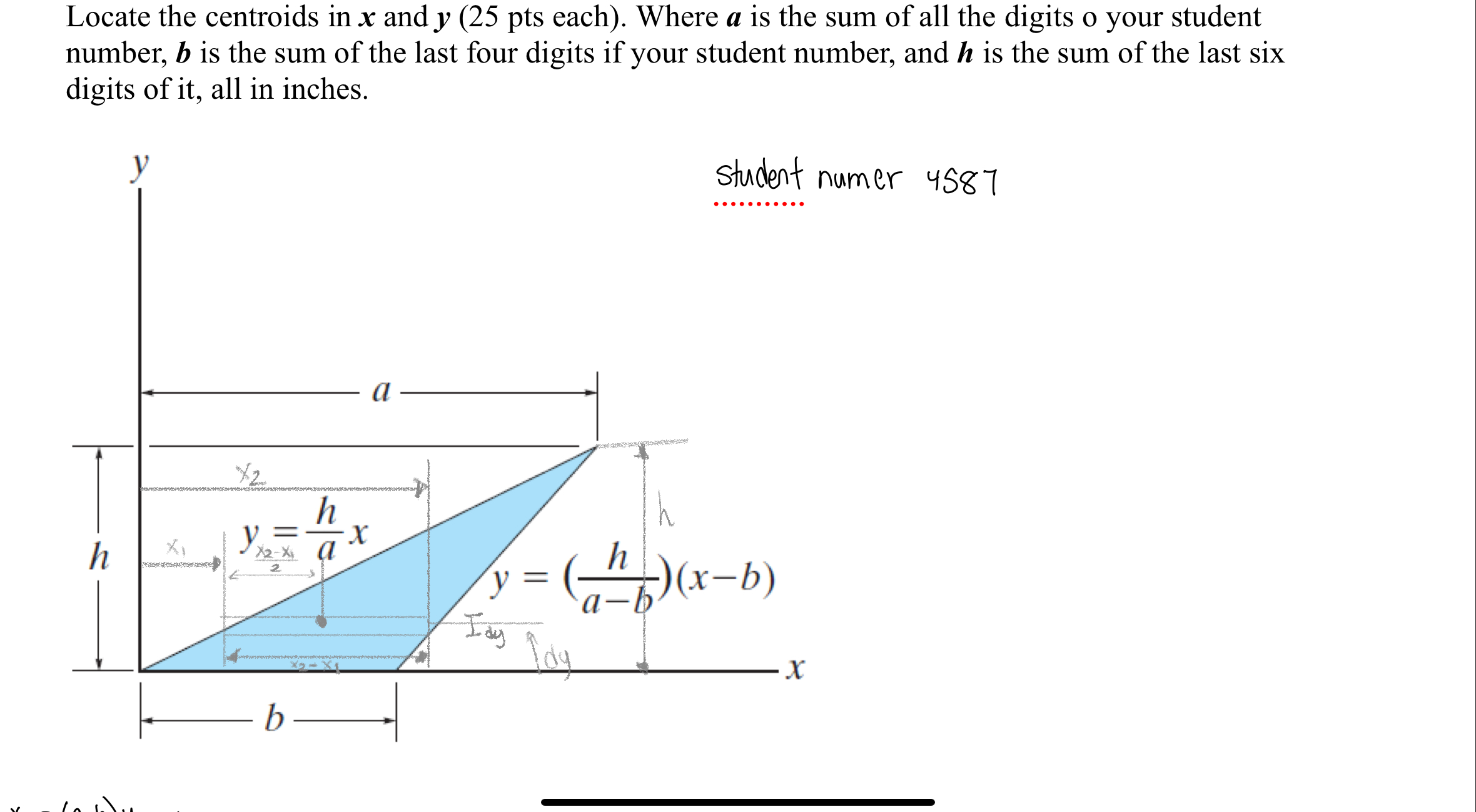 Solved Locate the centroids in x ﻿and y (25 ﻿pts each). | Chegg.com
