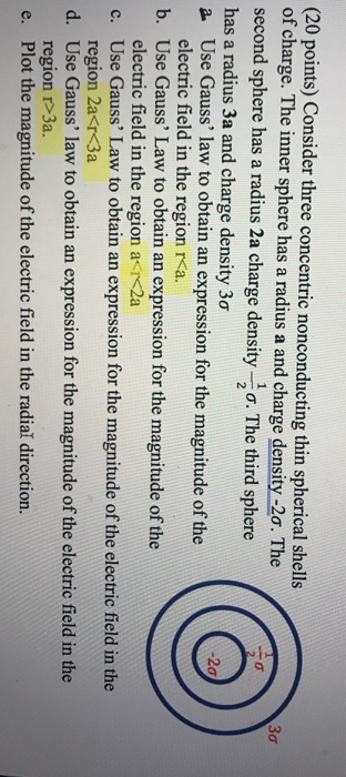 Solved (20 points) Consider three concentric nonconducting | Chegg.com