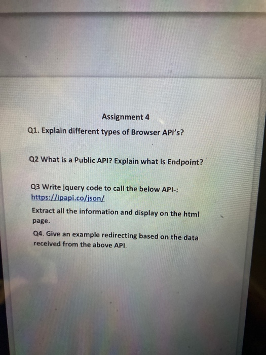 Solved Assignment 4 Q1. Explain different types of Browser | Chegg.com