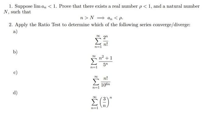 Solved 1. Suppose liman