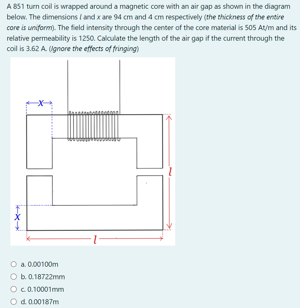 Solved A 851 ﻿turn coil is wrapped around a magnetic core | Chegg.com