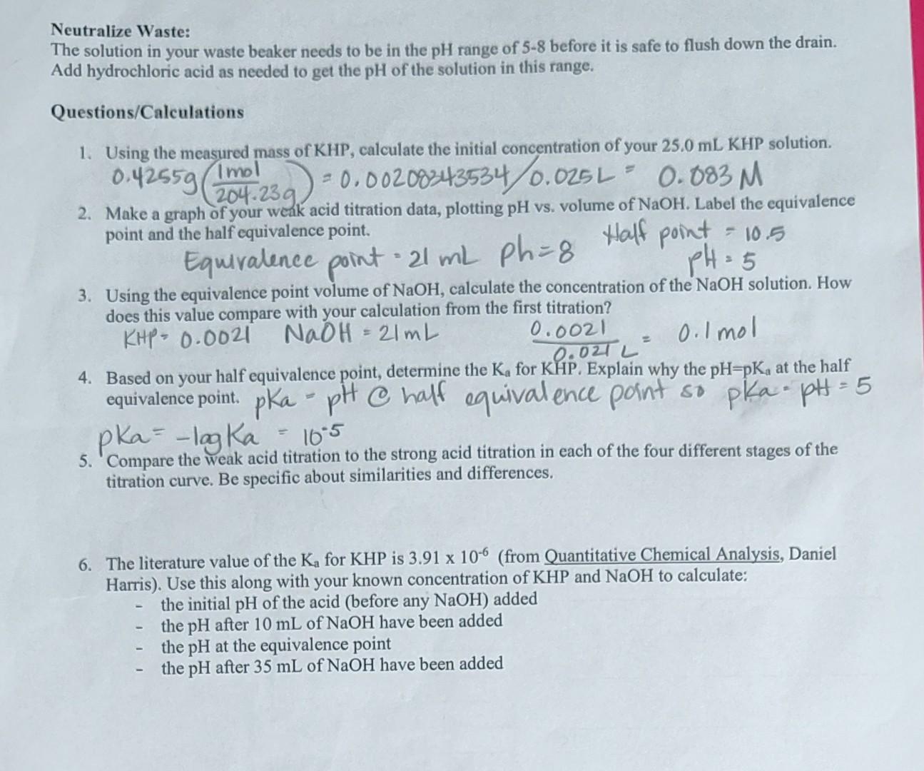 Solved Neutralize Waste: The solution in your waste beaker | Chegg.com