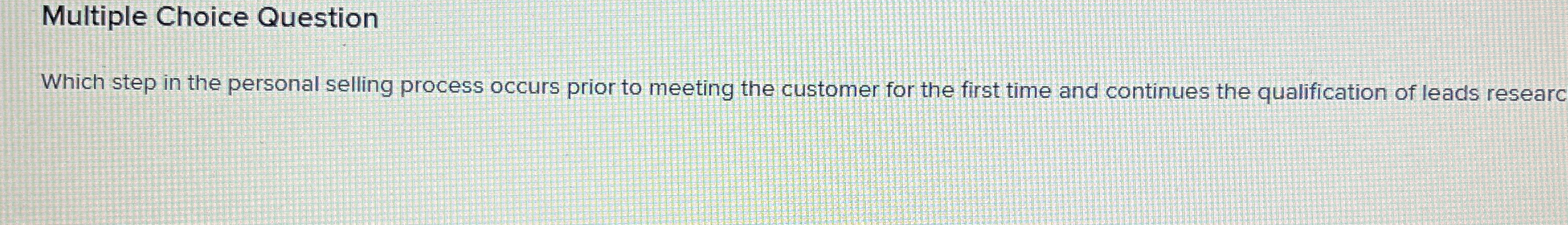 Solved Multiple Choice QuestionWhich step in the personal | Chegg.com