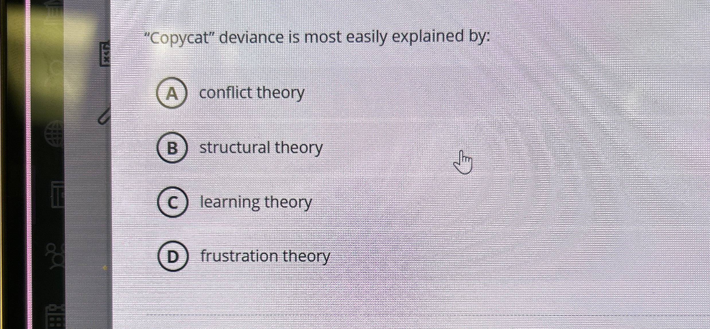Solved "Copycat" deviance is most easily explained | Chegg.com