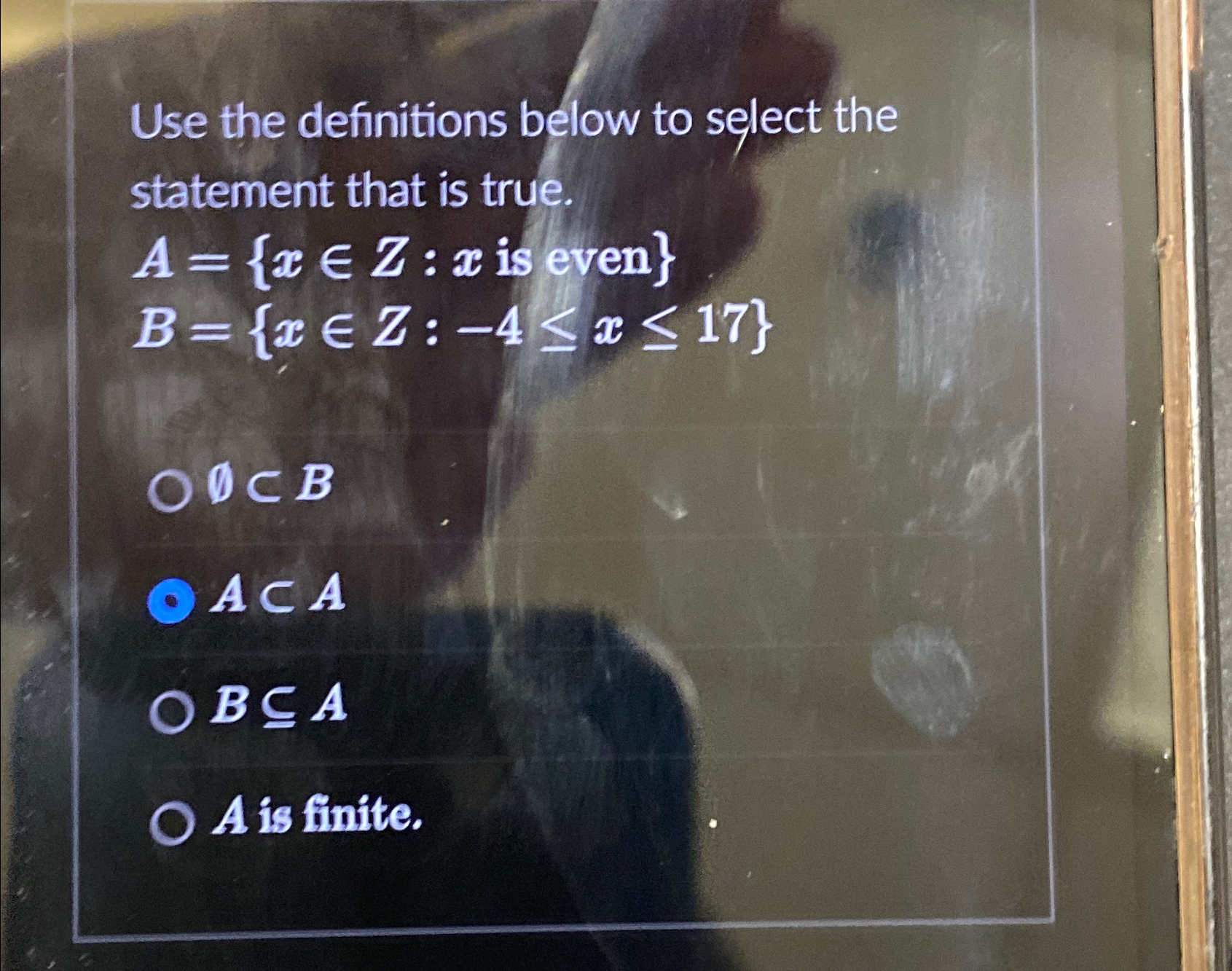 Solved Use the definitions below to select the statement | Chegg.com