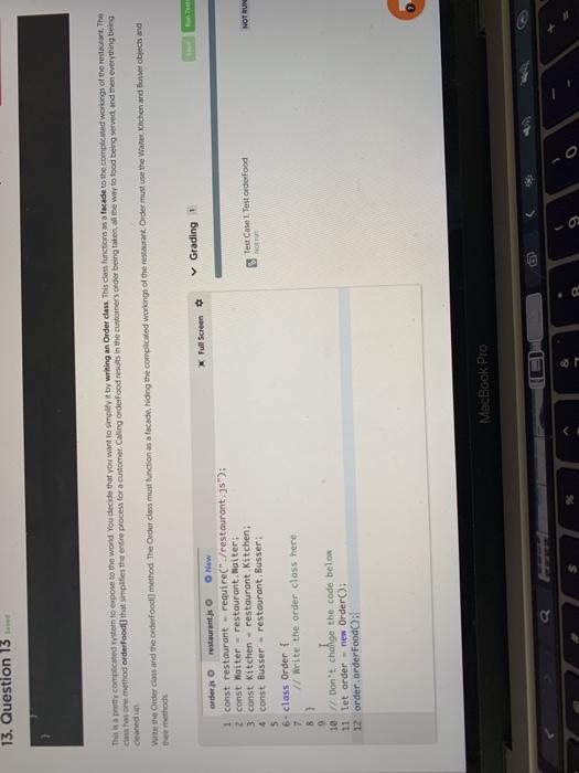Solved class Waiter { takeOrder() { console.log("Waiter | Chegg.com