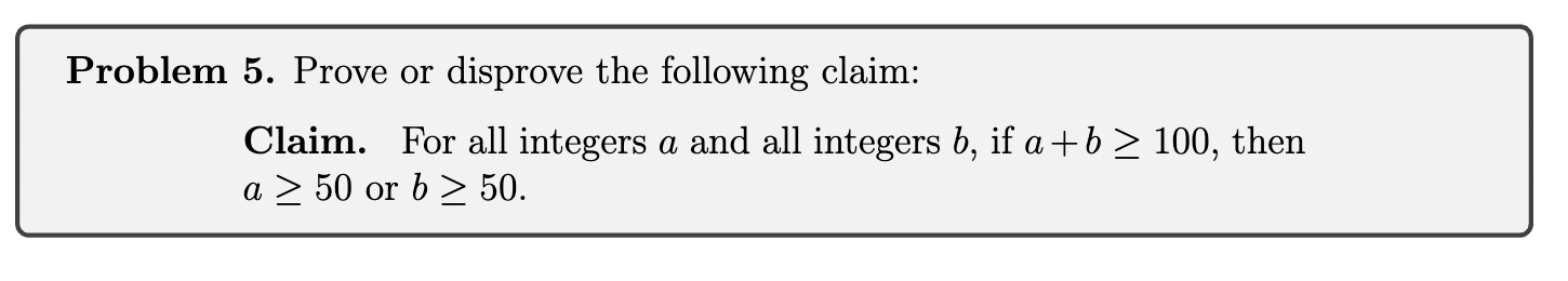 Solved Problem 5. ﻿Prove or disprove the following | Chegg.com