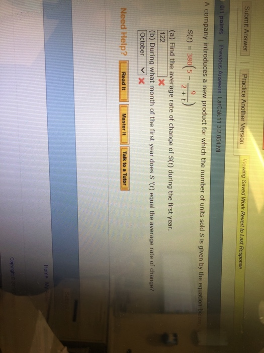 Solved Submit Answer Practice Another Version Viewing Saved | Chegg.com
