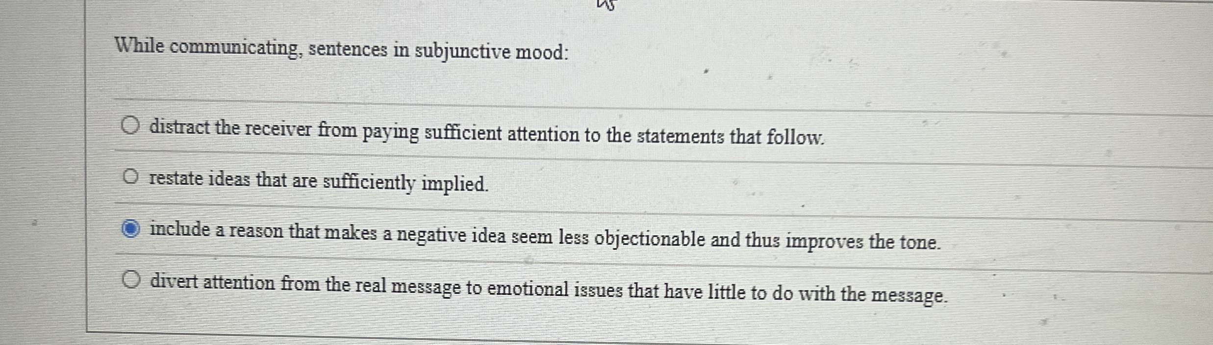 Solved While communicating, sentences in subjunctive | Chegg.com