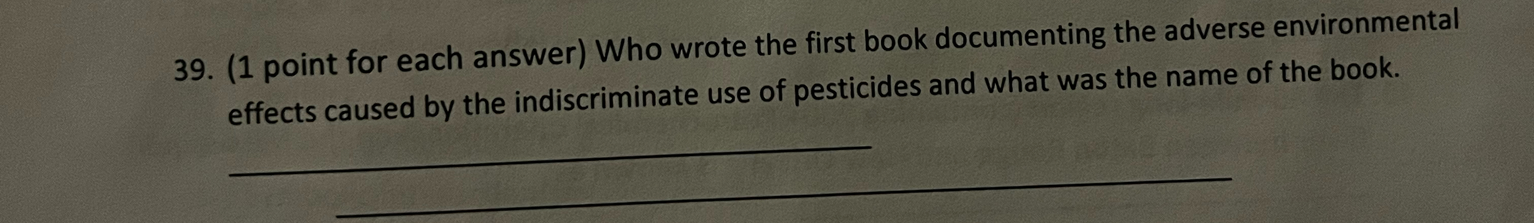 Solved (1 ﻿point for each answer) ﻿Who wrote the first book | Chegg.com