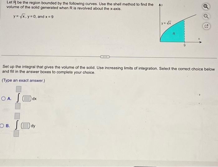 Solved Let R be the region bounded by the following curves. | Chegg.com