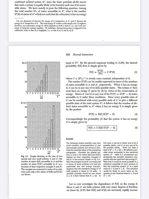 4.1 Distribution of Energy between Macroscopic | Chegg.com
