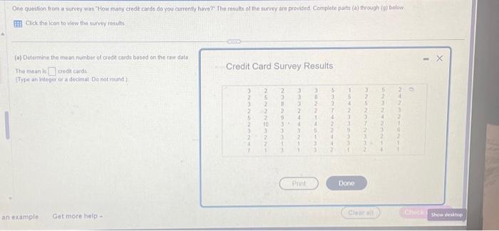 Solved Click the icon to view the survery results. (a) | Chegg.com
