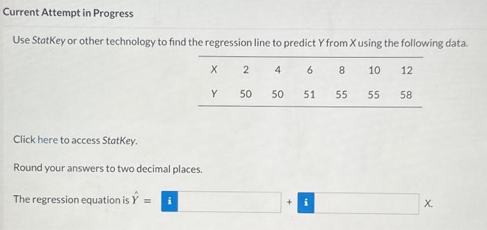 Solved Current Attempt in Progress Use StatKey or other | Chegg.com
