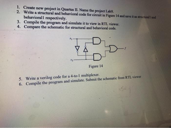Solved 1. Create new project in Quartus II. Name the project | Chegg.com