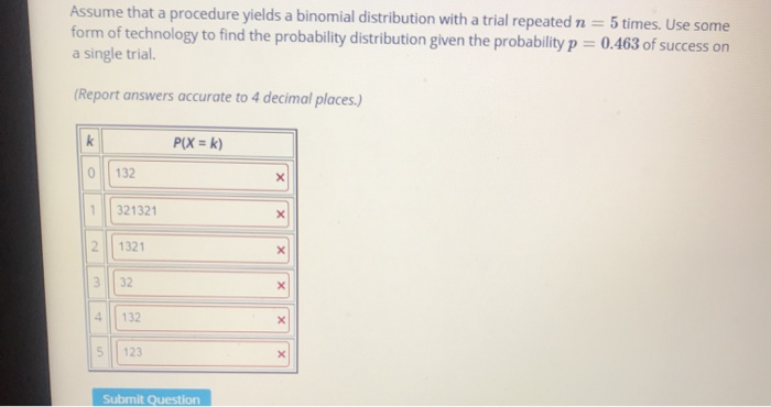 Solved Assume that a procedure yields a binomial | Chegg.com
