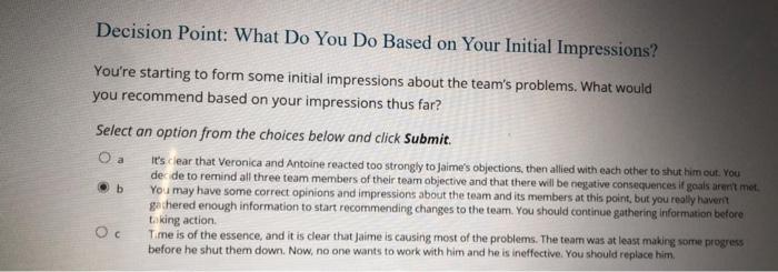 Solved Question 70 point) Decision Point: What New Team | Chegg.com
