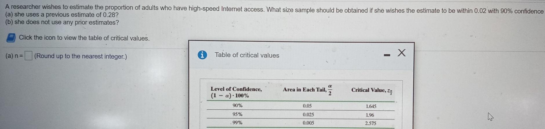 Solved A researcher wishes to estimate the proportion of | Chegg.com