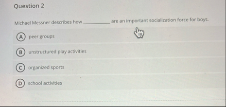 Solved Question 2Michael Messner describes how ﻿are an | Chegg.com