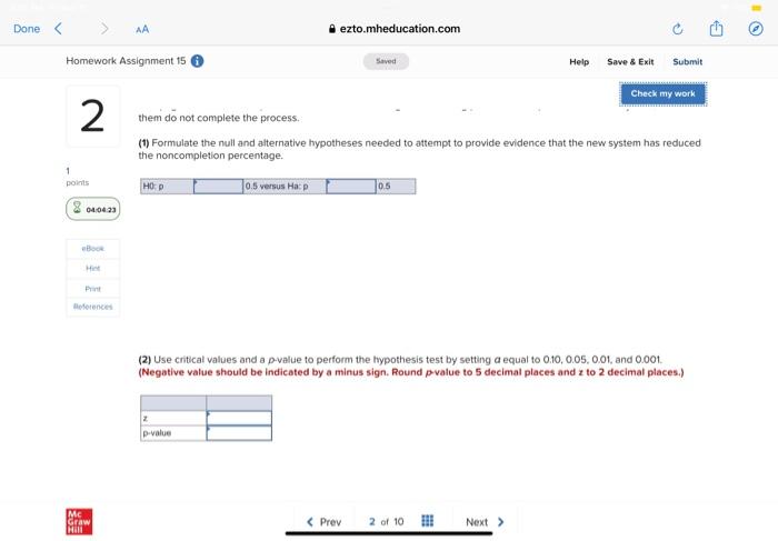 (1) Formulate the null and alternative hypotheses | Chegg.com