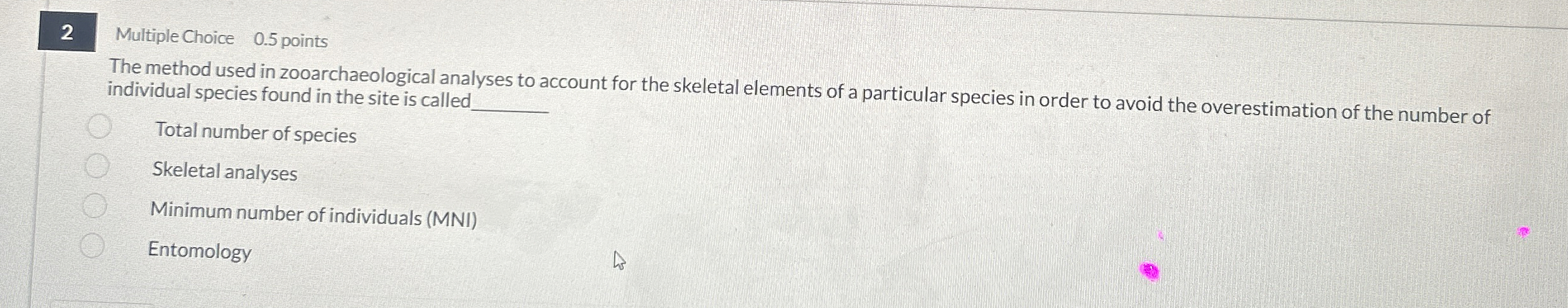 Solved 2Multiple Choice 0.5 ﻿pointsThe method used in | Chegg.com