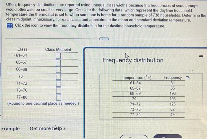 Solved Often, frequency distributions are reported using | Chegg.com