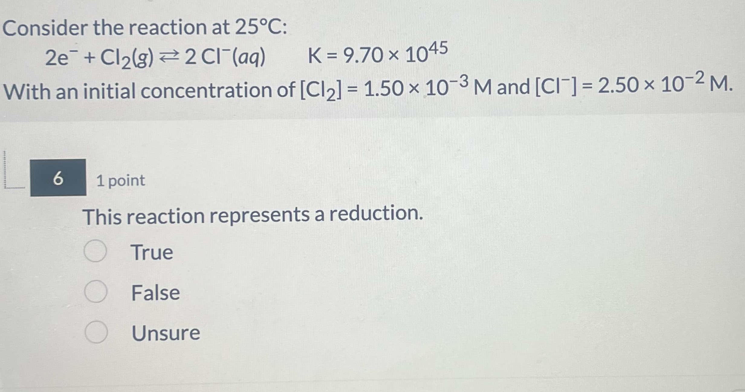Solved Consider the reaction at 25°C | Chegg.com