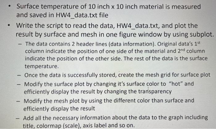 Solved Please Plot The Matlab Problem Using The Excel File 0618