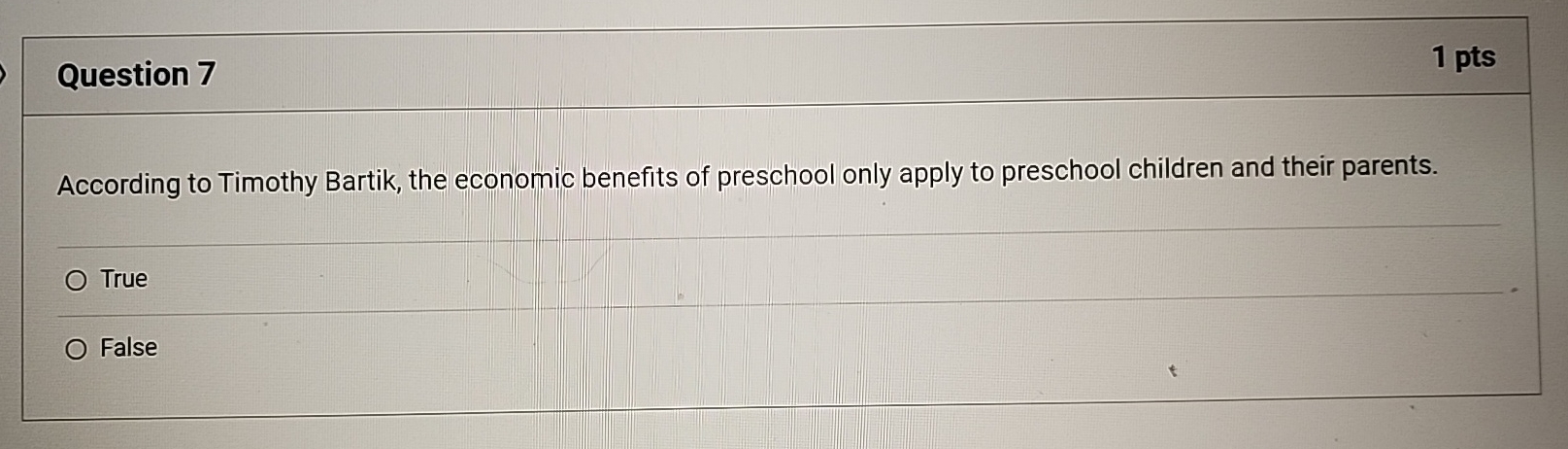 Solved Question 71 ﻿ptsAccording to Timothy Bartik, the | Chegg.com