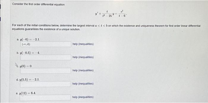 Solved Consider the first order differential equation a. | Chegg.com