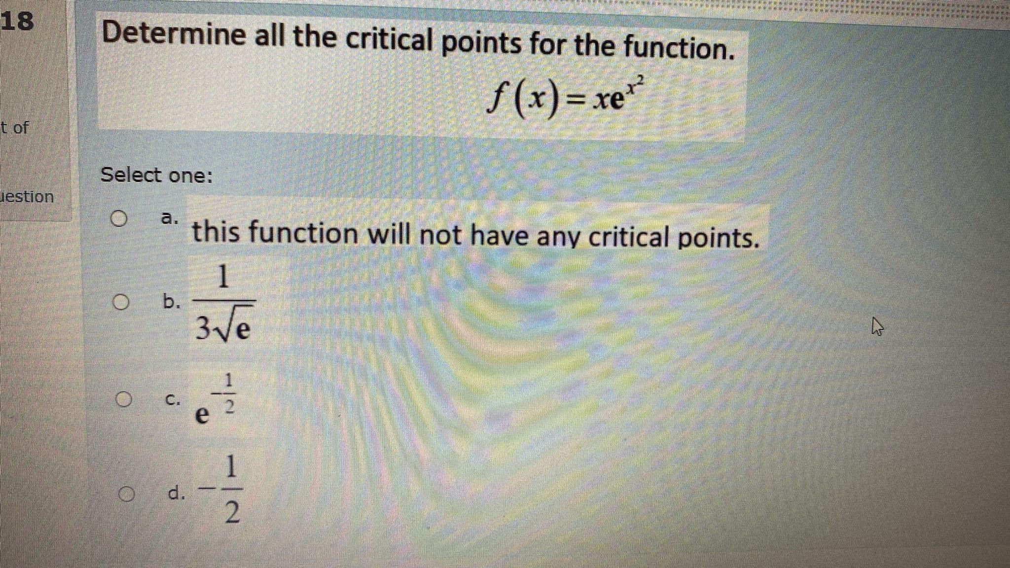 Solved Determine all the critical points for the | Chegg.com