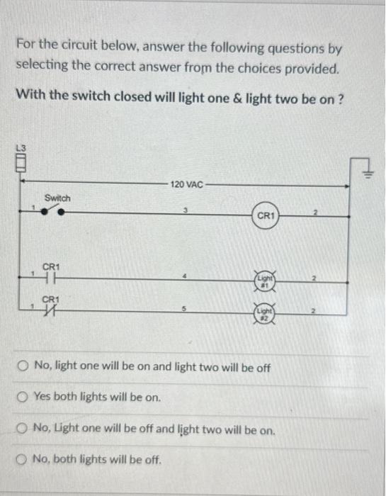 Solved For the circuit below, answer the following questions | Chegg.com