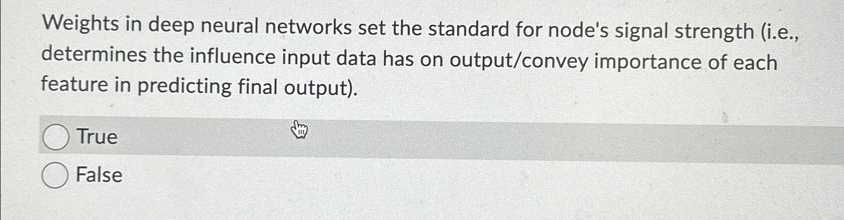 Solved Weights in deep neural networks set the standard for | Chegg.com