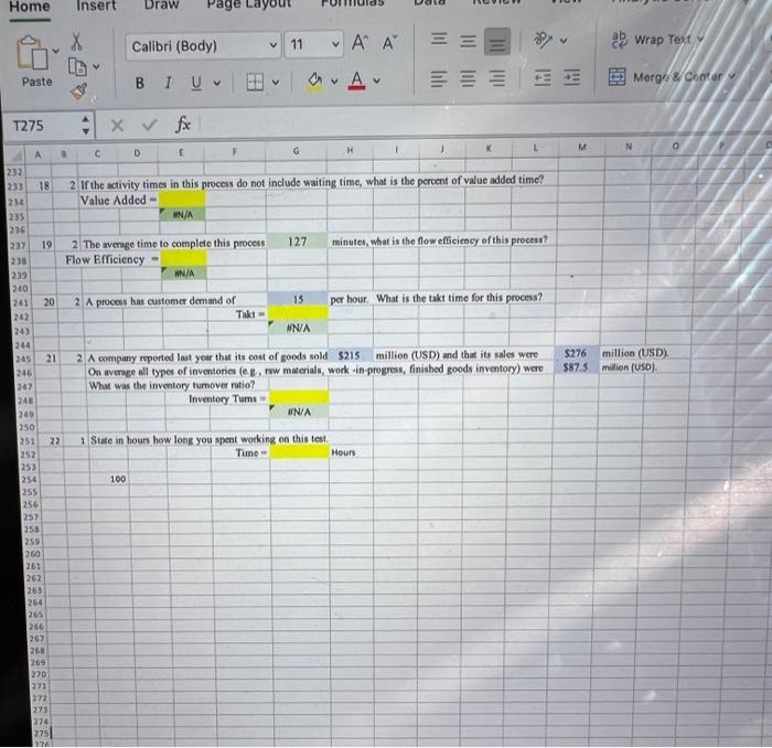 Shew the activity times and other variahles in | Chegg.com
