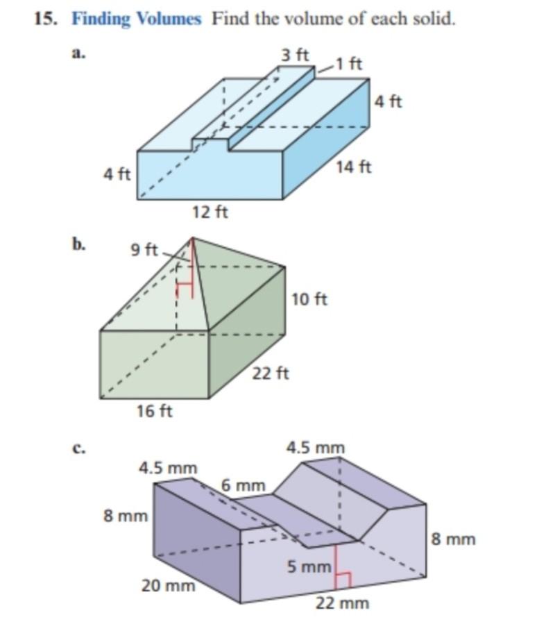 Solved 15. Finding Volumes Find the volume of each solid. | Chegg.com