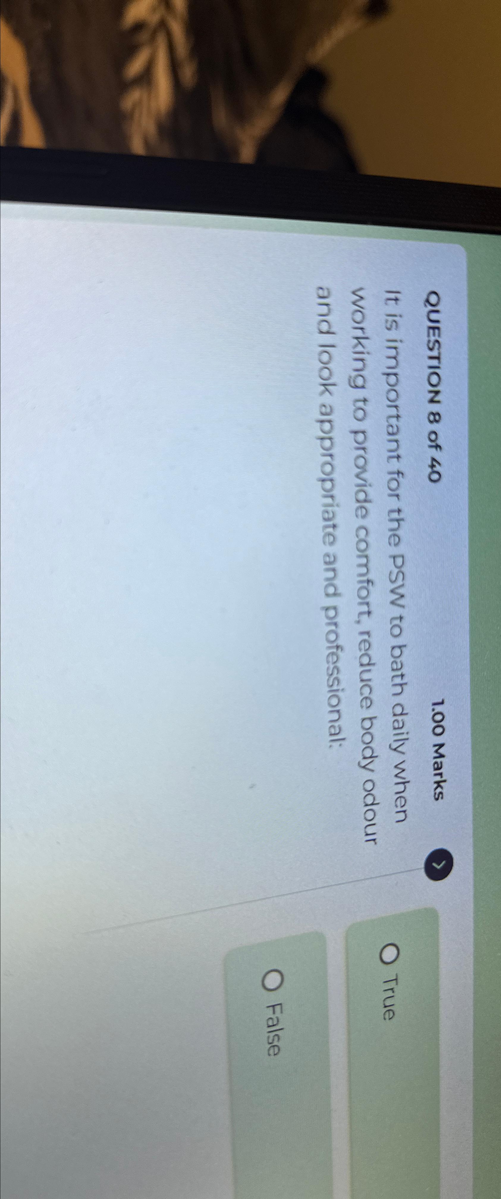 Solved QUESTION 8 ﻿of 40 1.00 ﻿MarksIt is important for the | Chegg.com