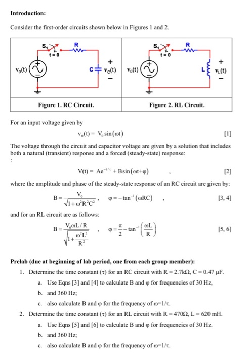 Solved Introduction: Consider the first-order circuits shown | Chegg.com