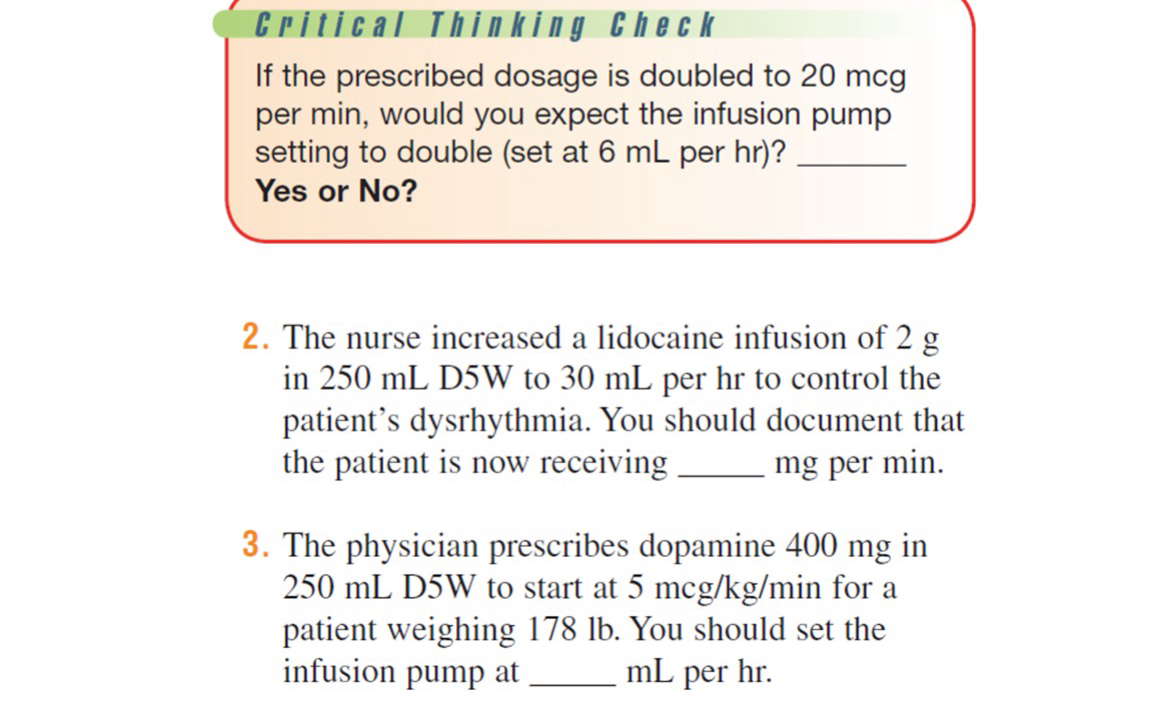 Solved Critical Thinking checkIf the prescribed dosage is | Chegg.com