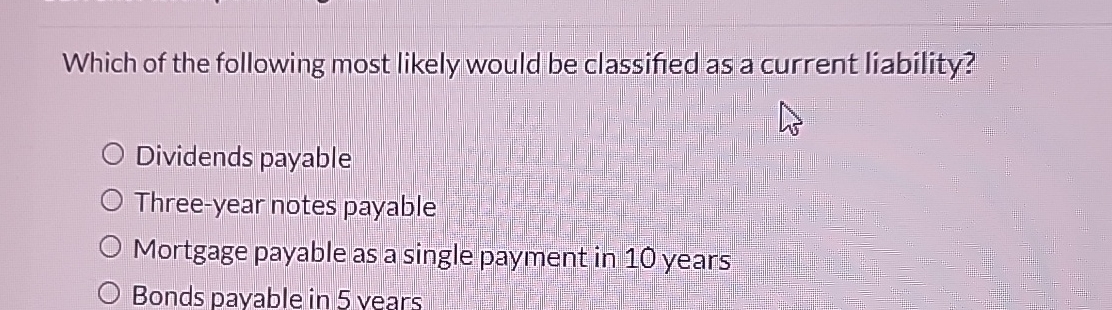 Solved Which of the following most likely would be | Chegg.com