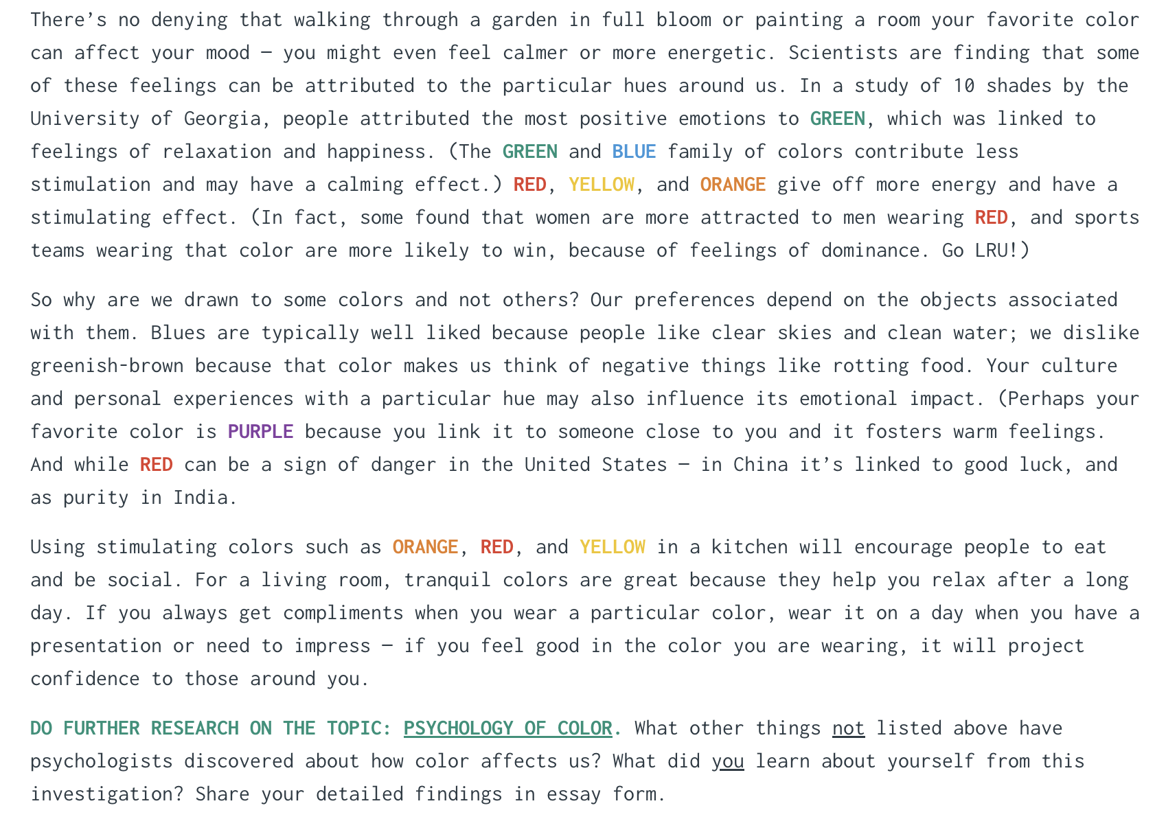 Solved There's no denying that walking through a garden in | Chegg.com