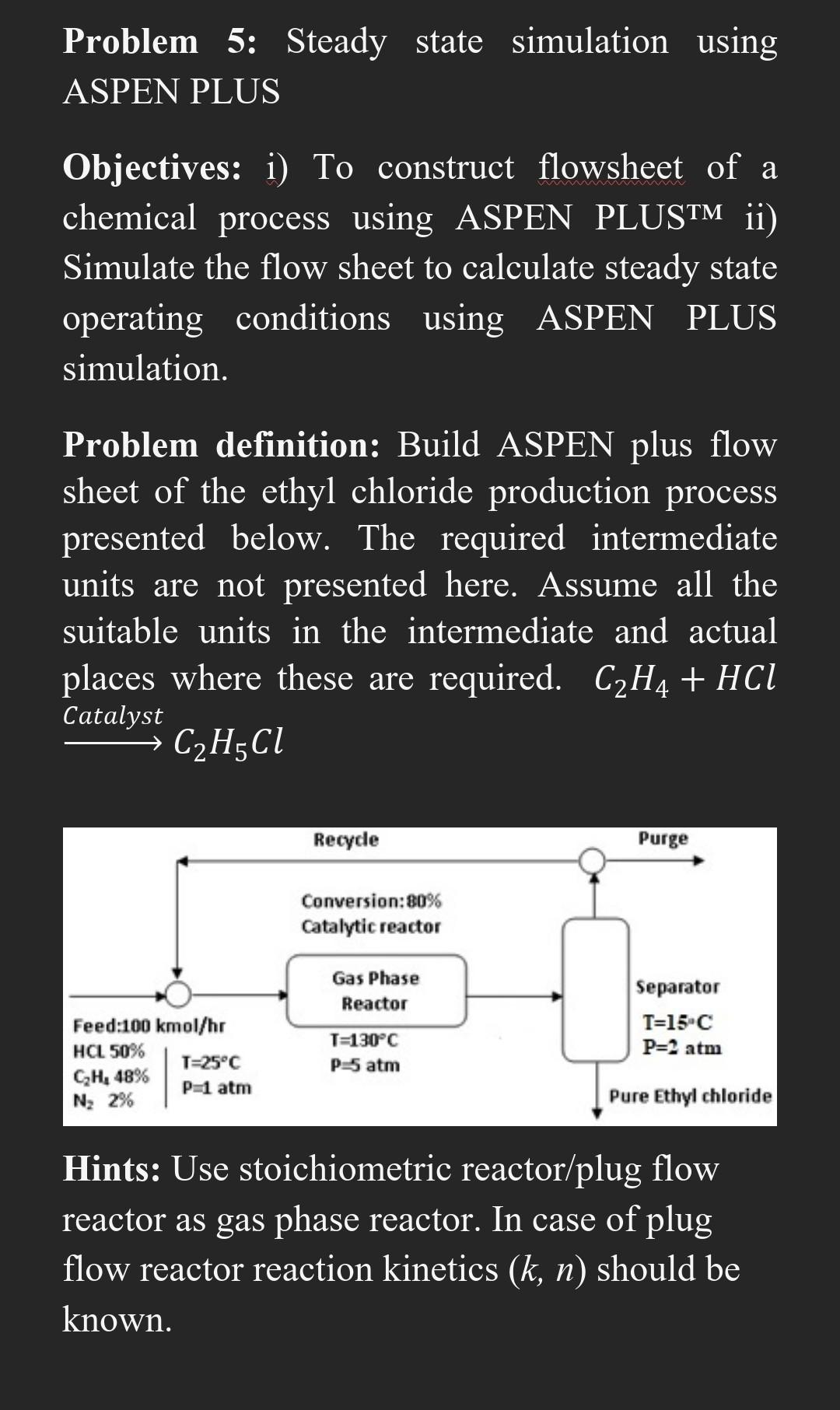 Solved Problem 5 Steady State Simulation Using Aspen Plus