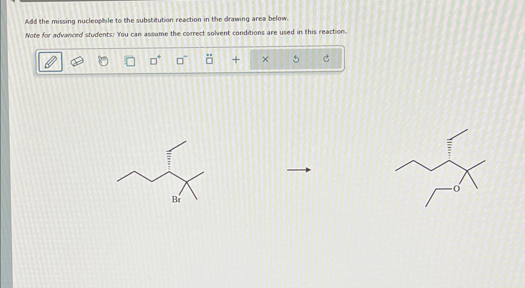 Solved Add the missing nucleophile to the substitution | Chegg.com