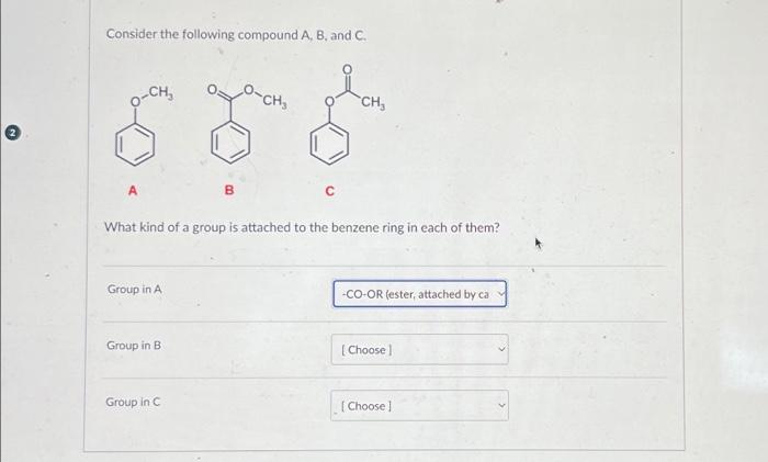Solved Consider the following compound A, B, and C. What | Chegg.com