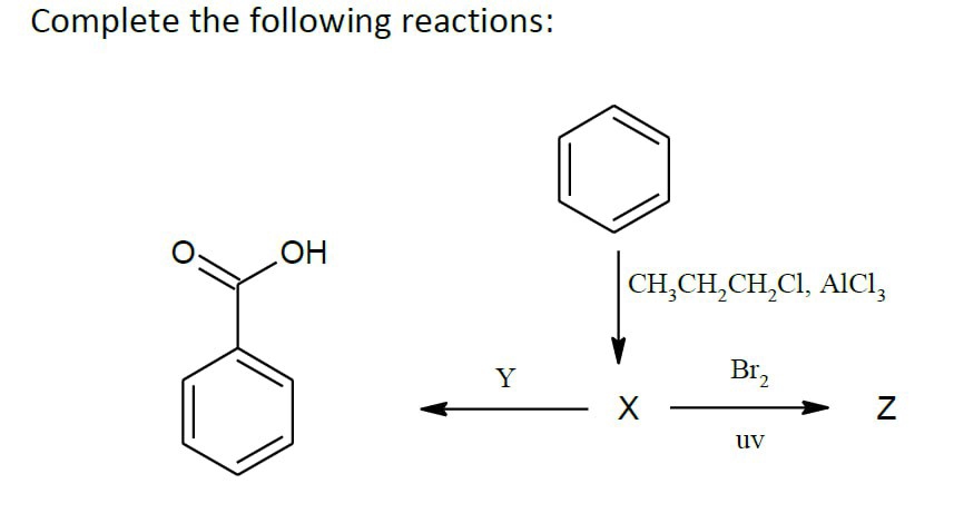 Solved Complete the following reactions: | Chegg.com