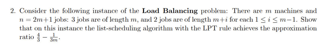 Solved 2. Consider the following instance of the Load | Chegg.com